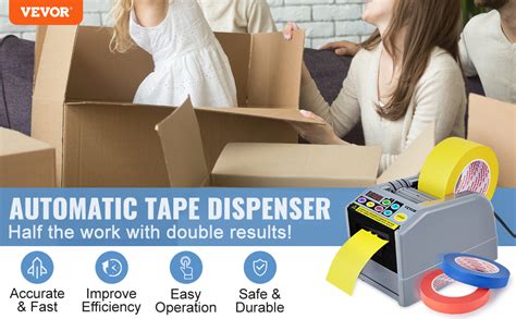 Vevor Automatic Tape Dispenser Self Adhesive Electric Tape Cutter 25 W Packaging Machine Tape