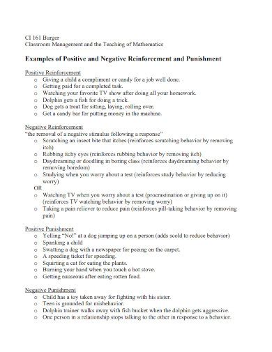 Negative Reinforcement 13 Examples How To Use Pdf