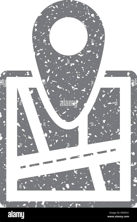 Grunge Icon Pin Location Map Stock Vector Image Art Alamy