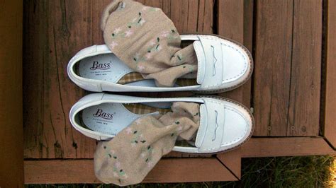 Janes White Penny Loafers With Tan Flowered Socks By Peerlesspenny On Deviantart