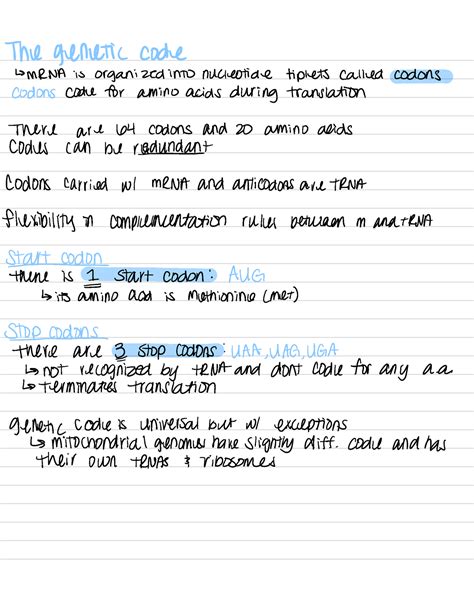 Genetics Genetic Code The Genetic Code MRNA Is Organized Into Nucleotide Tip Lets Called