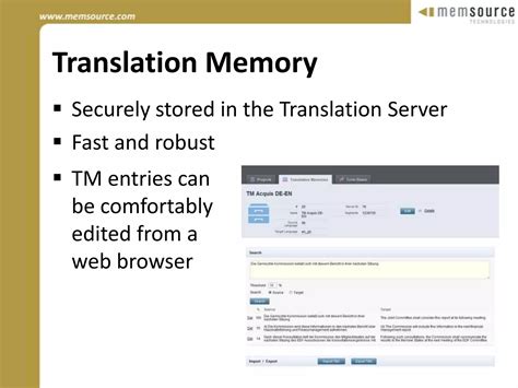 Mem Source Translation Software Ppt