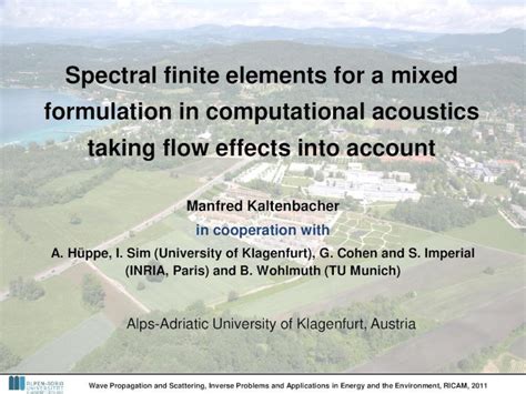 Pdf Spectral Finite Elements For A Mixed Formulation In €¦ · Wave Propagation And