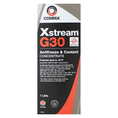 Comma Xstream G30 Car Antifreeze & Coolant - Concentrate - 1 Litre 1L ...