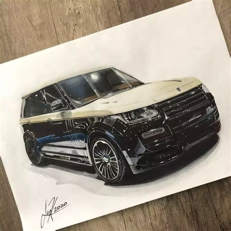 Rangerover Mansory Luk Draw To Drive Car Drawings Truck Art Car Art