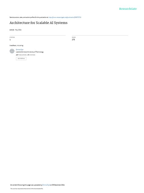 architecture for scalable a i systems pdf scalability artificial intelligence
