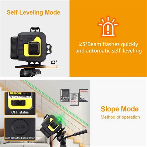 Buy FIRECORE F504T-XG 16 lines 4D Green Laser Level 360 nivel laser ...
