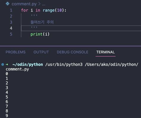 Python 파이썬 주석 처리 한줄 여러줄 단축키