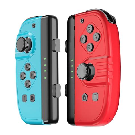 Dinosoo Brand TURBO Red Blue Wireless Game Controller Pair For Nintendo Switch Compatible With