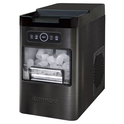 Kenmore Front Load Countertop Ice Maker 26lb 24hr Black Stainless Steel