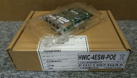New Cisco Systems Hwic 4esw Poe 4 Port Etherswitch Hwic Wan Interface Poe Card
