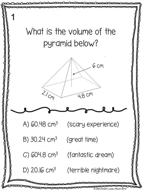 Volume Of Prisms And Pyramids Silly Story Teks 79a Made By Teachers