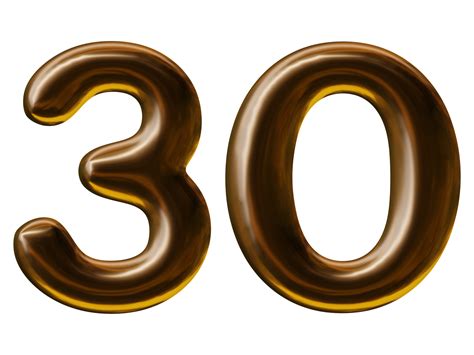 Number 30 Design In 3d Render 19552871 PNG