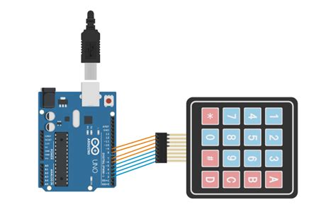 Circuit Design Keypad Interfacing With Arduino Tinkercad