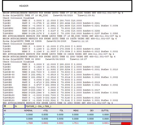 Removing Autocalibration Results From Text Report File Pc Dmis For