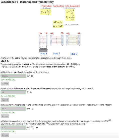 Solved With Dielectric Without Dielectric Capacitance 1