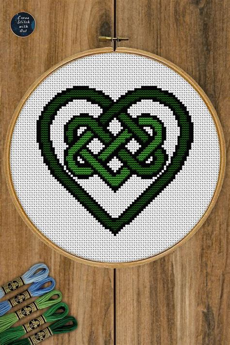 Celtic Cross Stitch Pattern Valentines T Modern Cross Stitch Love