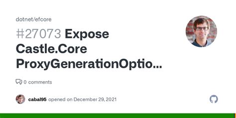 Expose Castlecore Proxygenerationoptions For Customization · Issue 27073 · Dotnetefcore · Github