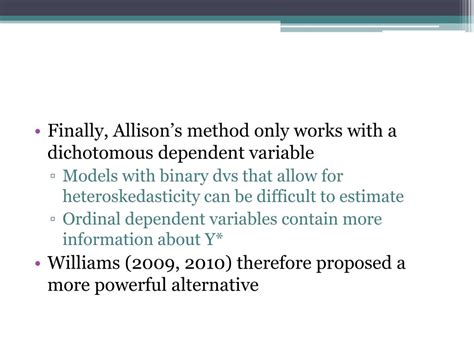 Ppt Comparing Logit And Probit Coefficients Between Models And Across