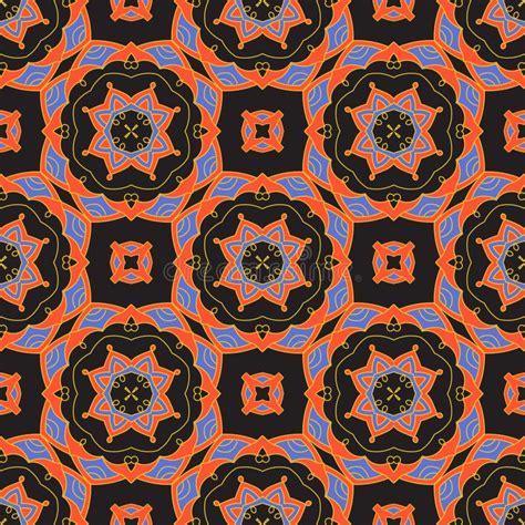 Abstract Decorative Seamless Pattern With Geometric Shapes Stock Vector Illustration Of