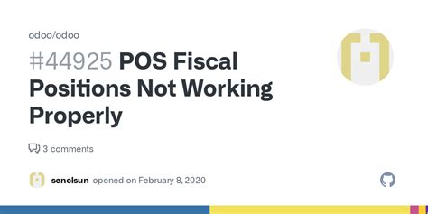 Pos Fiscal Positions Not Working Properly · Issue 44925 · Odooodoo · Github
