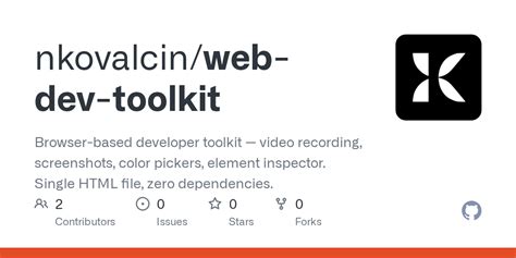 Github Nkovalcinweb Dev Toolkit Browser Based Developer Toolkit
