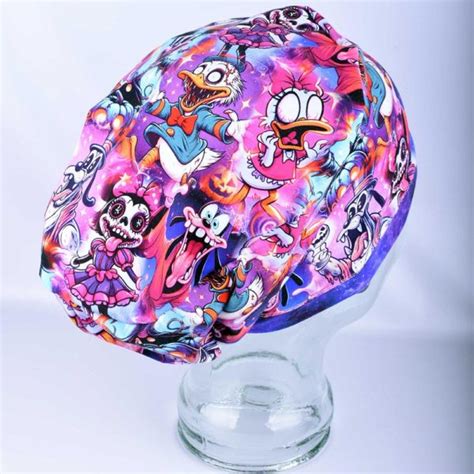 Halloween Scrub Cap Zombie Toons Full Coverage Scrub Cap Hats