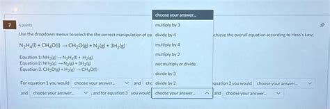 Solved Use The Dropdown Menus To Select The The Correct