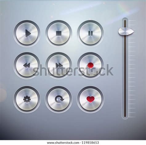 Vector Illustration Set Detailed Ui Elements Stock Vector Royalty Free Shutterstock