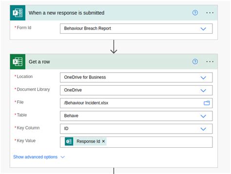 Office 365 Error In Microsoft Power Automate Flow When Getting Row