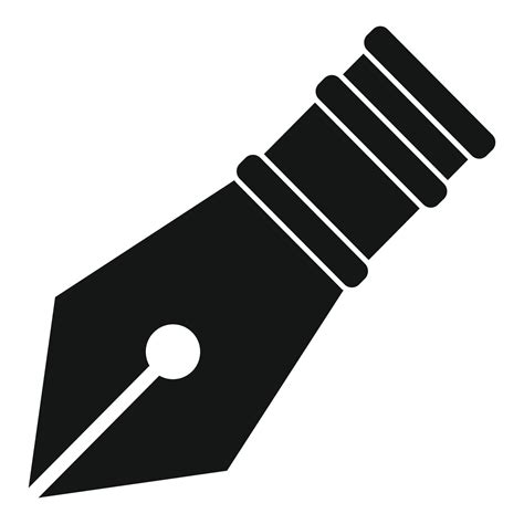 Gold Nib Icon Simple Vector Ink Tool 15107652 Vector Art At Vecteezy