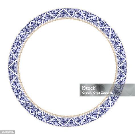 벡터 라운드 금색 파란색 이슬람 아시아 카자흐스탄 국가 장식벽지 대초원 카자흐 터키 몽골 키르기스 부랴트 칼미크의 유목민의 민족 이슬람 아시아 카자흐 패턴 0명에 대한 스톡