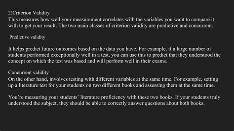 Reliability And Validity Types And Example Pptx