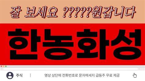 한농화성 주가전망 6월 17일 토요일 초대형 호재 나왔습니다 이건 꼭 알고 투자 하셔야 되십니다 Youtube