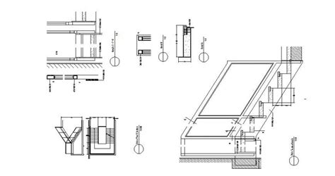 Staircase Section And Constructive Structure Details Of Airport Dwg File Cadbull