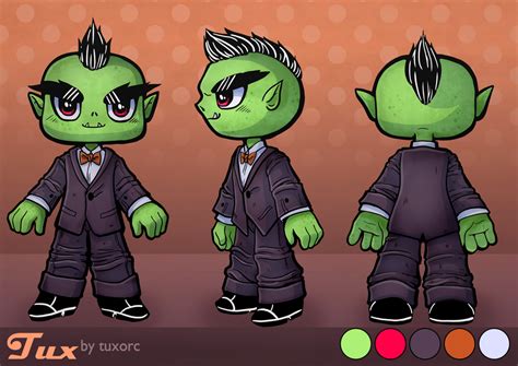 Tux Chibi Ref Sheet Weasyl