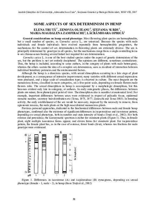 Pdf Some Aspects Of Sex Determinism In Hemp