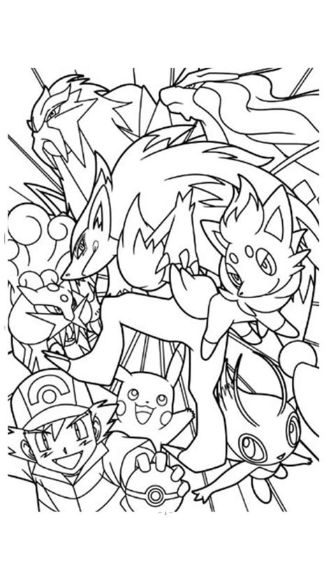 An Image Of Pokemon Coloring Pages With Many Different Characters In
