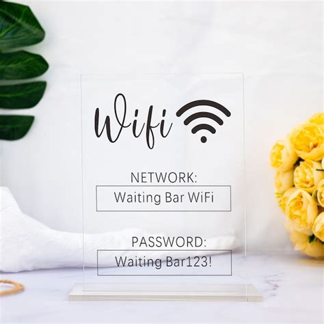 Custom Acrylic Wifi Etsy
