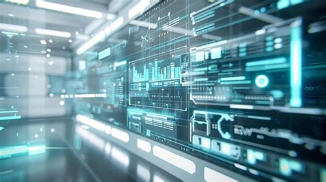 Digital Interface With HUD Elements For High Tech Visualizations And Data Analytics Displays