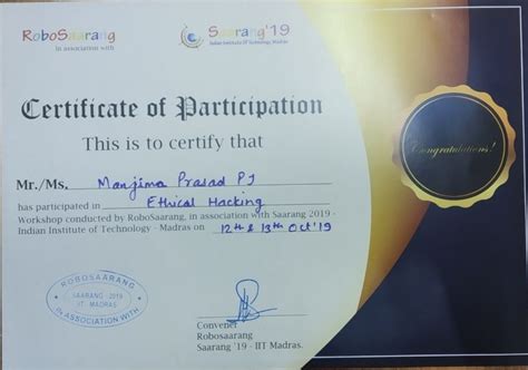 Manjima Prasad Pj On Linkedin Ethicalhacking Iitmadras