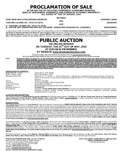 Fillable Online Deed Of Assignment Property And Power Of Attorney