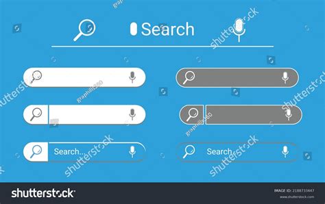 Search Bar Set Ui Template Search Stock Vector Royalty Free 2188733447 Shutterstock