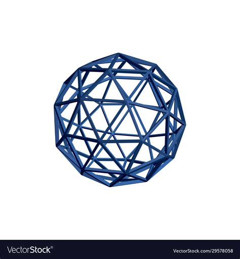Abstract Sphere Wireframe D Royalty Free Vector Image