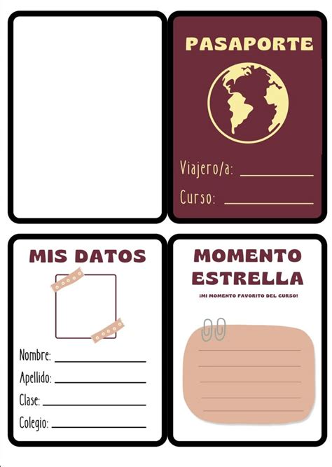 Pin De Lariza Medina En Manualidades En 2024 Plantilla De Pasaporte