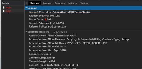 java拦截器跨域报错 preflighthandler cannot be cast to class org springframework web method