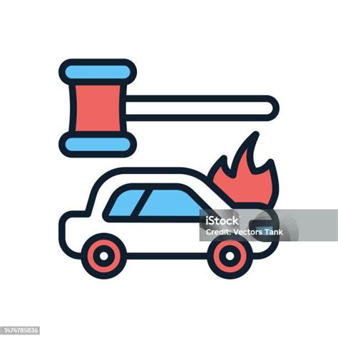 Tort Law Icon In Vector Logotype Stock Illustration Download Image