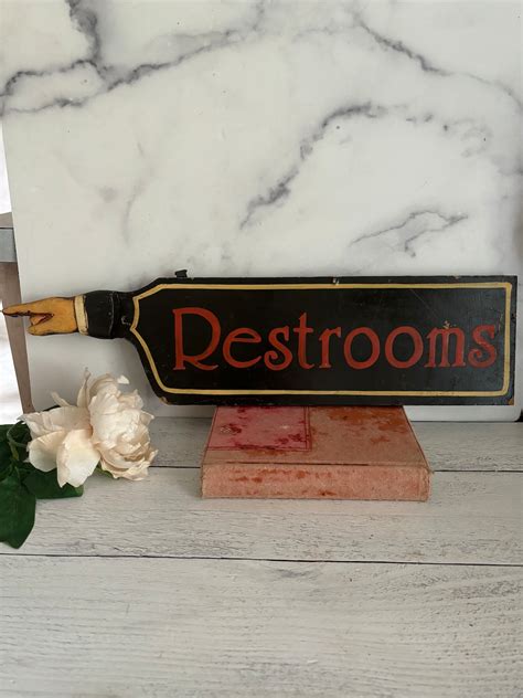 Vintage Restroom Sign