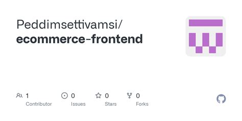 GitHub Peddimsettivamsi Ecommerce Frontend