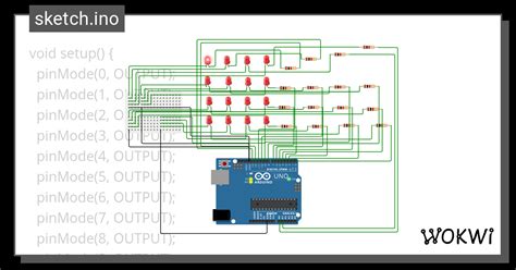 4x4 Matrix Wokwi Esp32 Stm32 Arduino Simulator